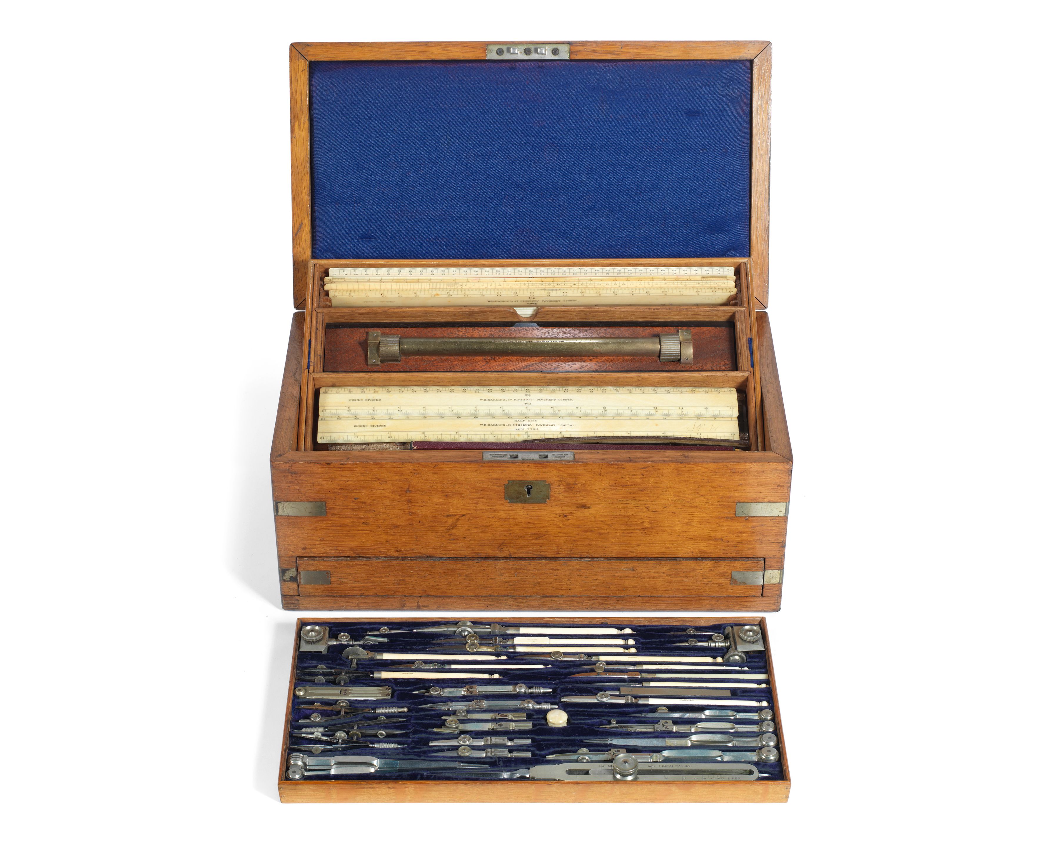 Bonhams : A large cased set of W.H. Harling presentation drawing ...
