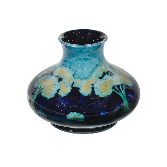 Bonhams : A William Moorcroft 'Moonlit Blue' Pattern Vase PAINTED 'WM ...