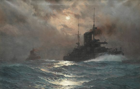 Bonhams : Montague Dawson (British, 1890-1973) Pre-'dreadnought ...