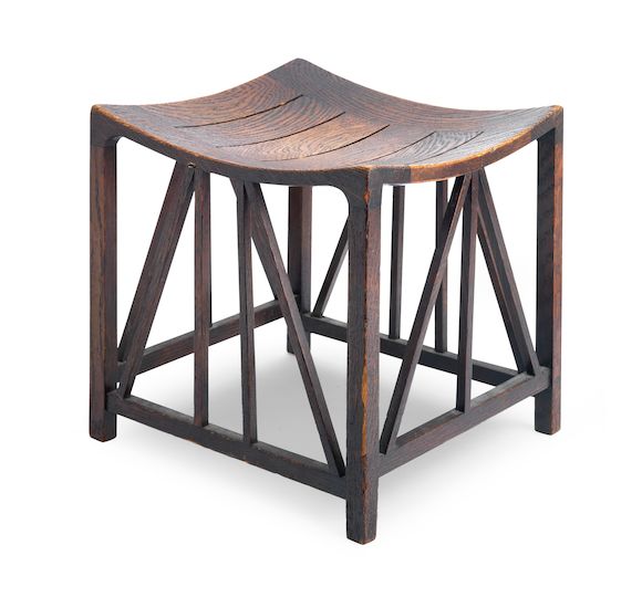 Bonhams : An Oak Thebes Stool by Liberty & Co. CIRCA 1910