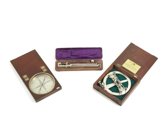 Bonhams : A W.F. Stanley nickel circular protractor, English, early ...