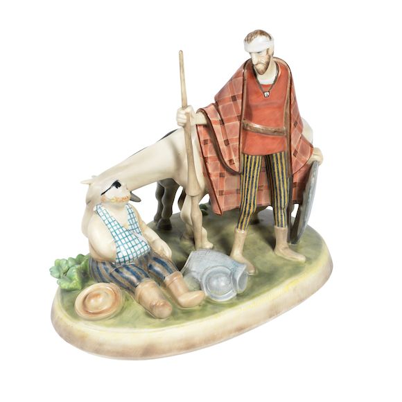 Bonhams : 'don chrisciotte e sancio pancia' a large lenci pottery group ...