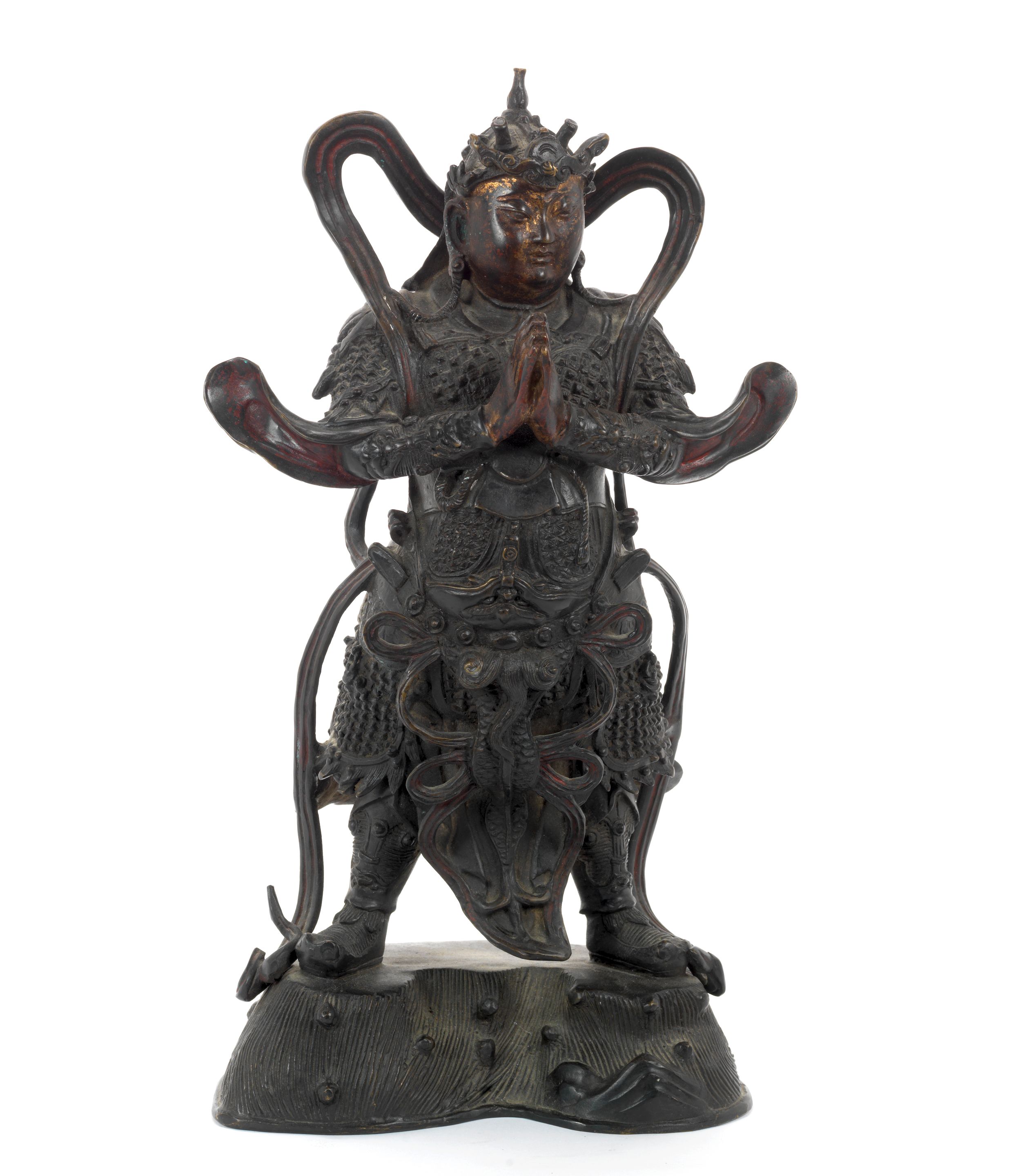 Bonhams : A large bronze figure of a Buddhist Guardian of the Four ...