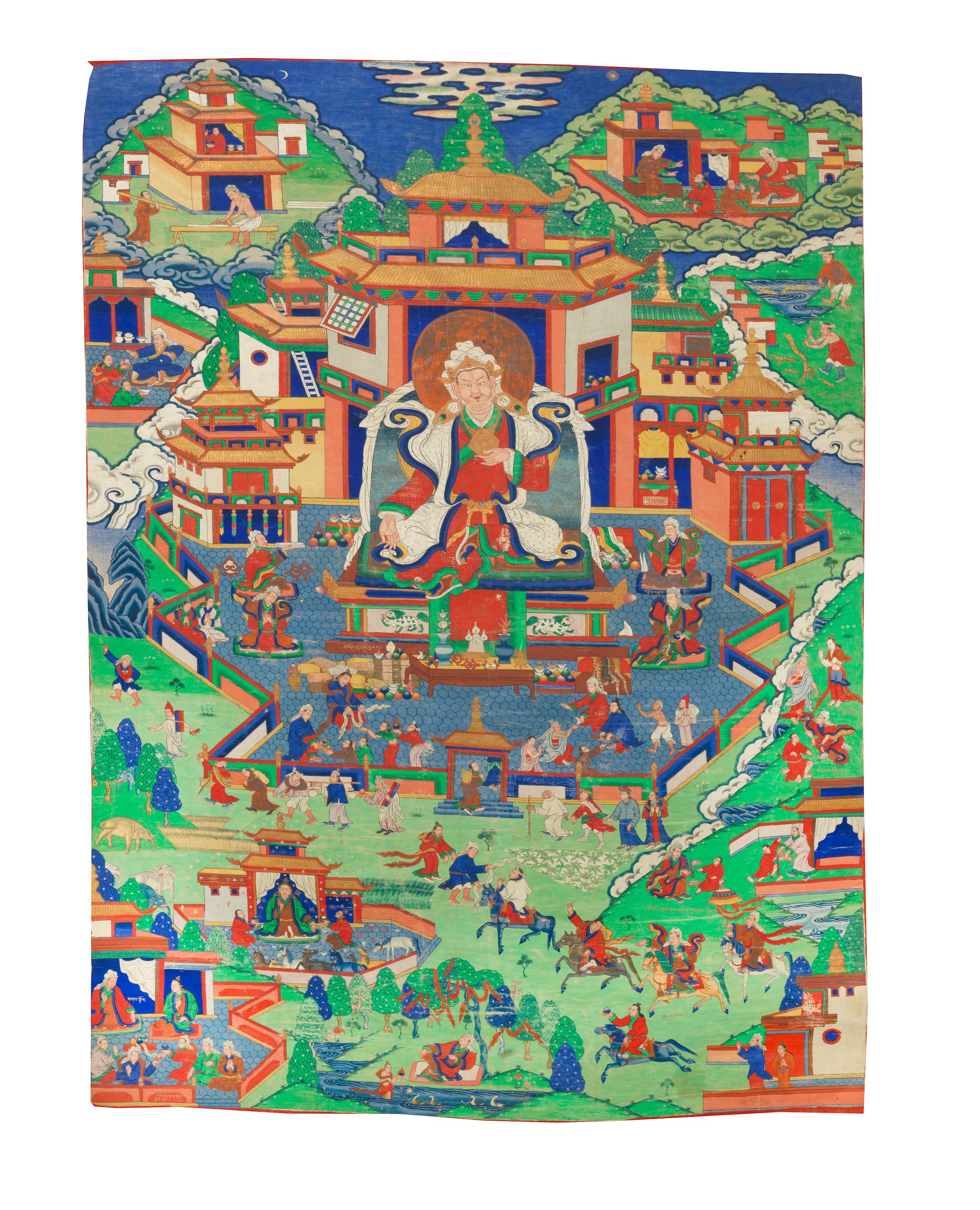 Bonhams : A thangka of a King and a thangka of Do Kyentse Yeshe Dorje ...