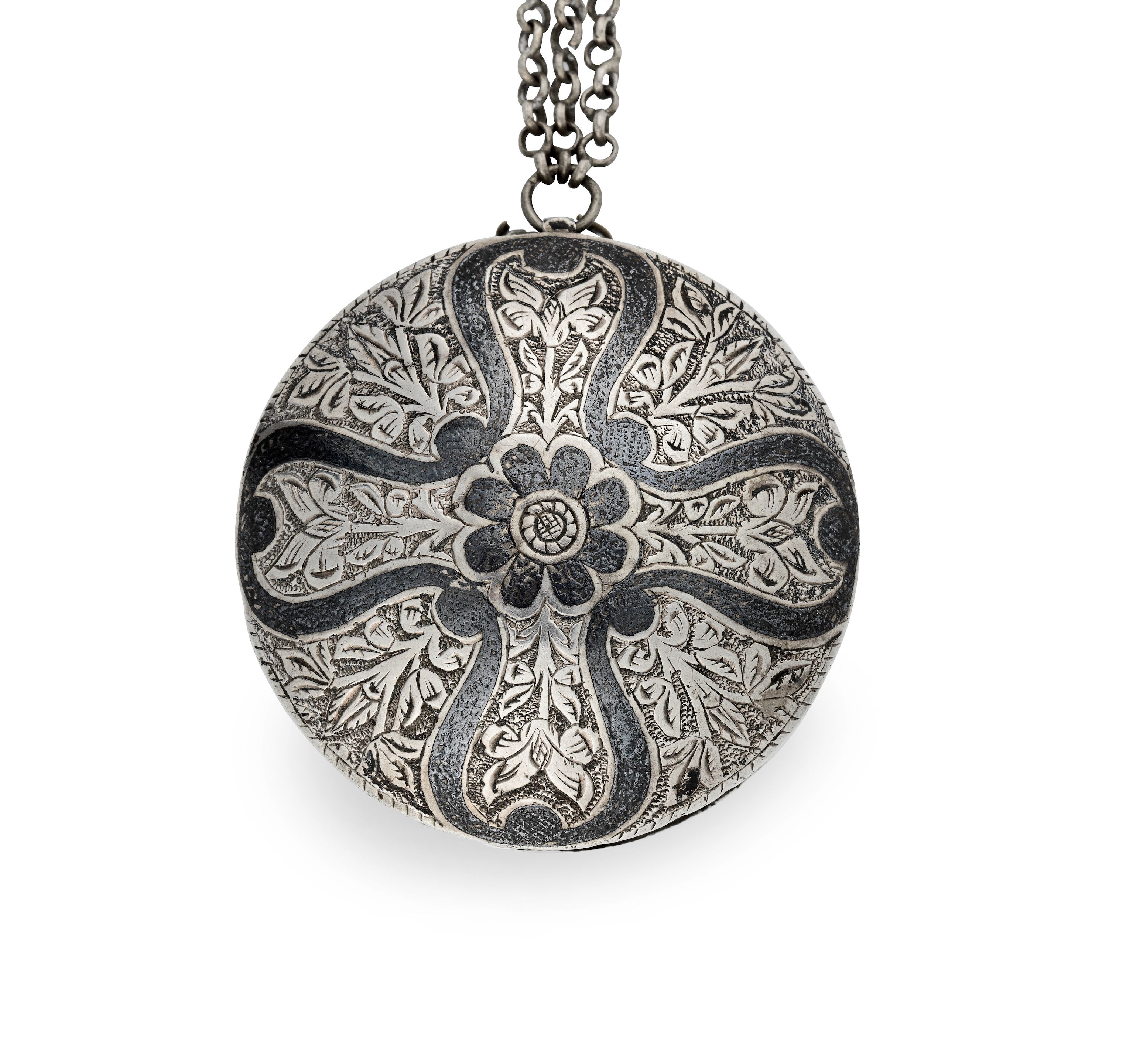Bonhams : An Ottoman niello silver amulet case Turkey, 17th Century