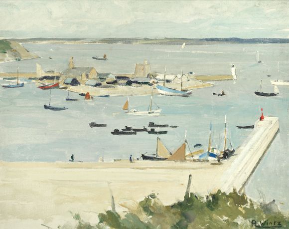 Bonhams : Raymond Wintz (French, 1884-1956) Breton harbour