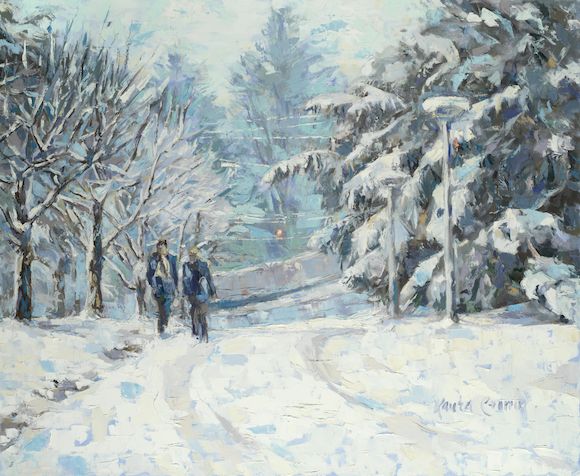 Bonhams : Laura Cronin (Irish, born 1971) A Snowy Walk