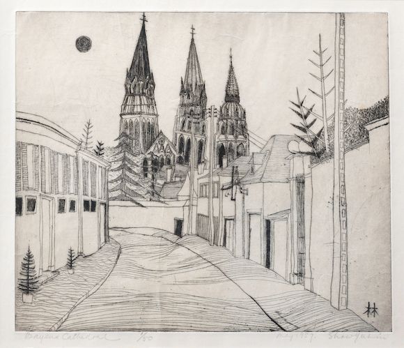 Bonhams : Richard Lin (Lin Show-Yu) 1933-2011 Bayeux Cathedral 1957