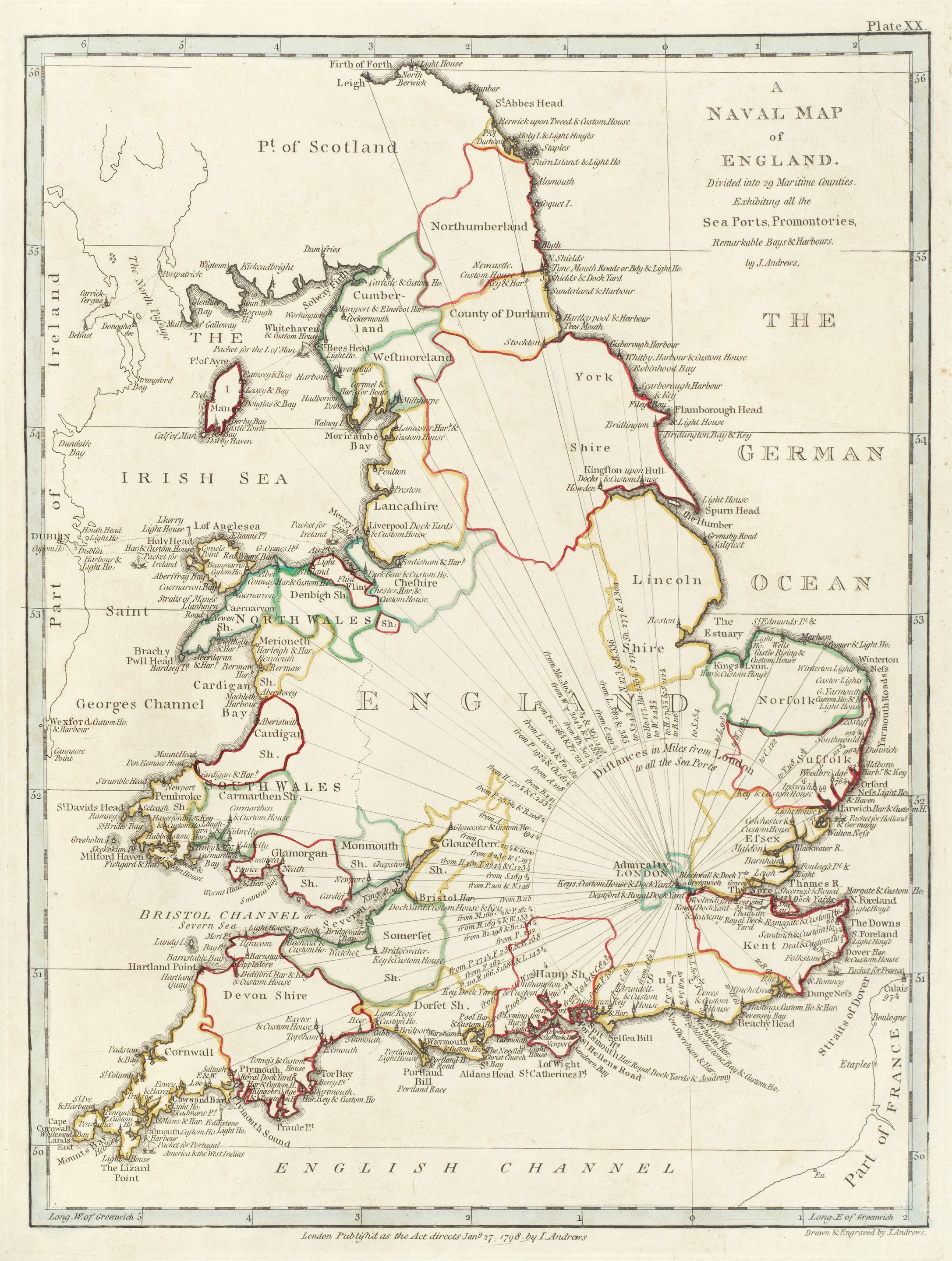 Bonhams : ANDREWS (JOHN) A Geographical Atlas of England, Divided ...