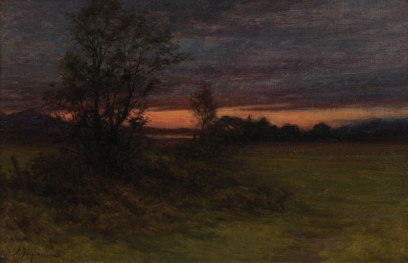 Bonhams : Joseph Farquharson RA (British, 1846-1935) Sunset at Finzean ...