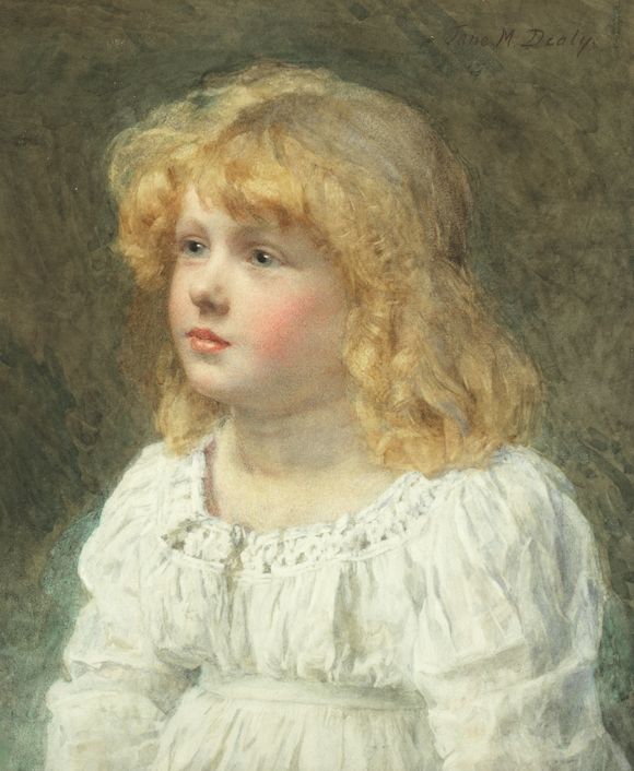 Bonhams : Jane M. Dealy (British, fl. 1880-1931) 'Happy Thoughts'