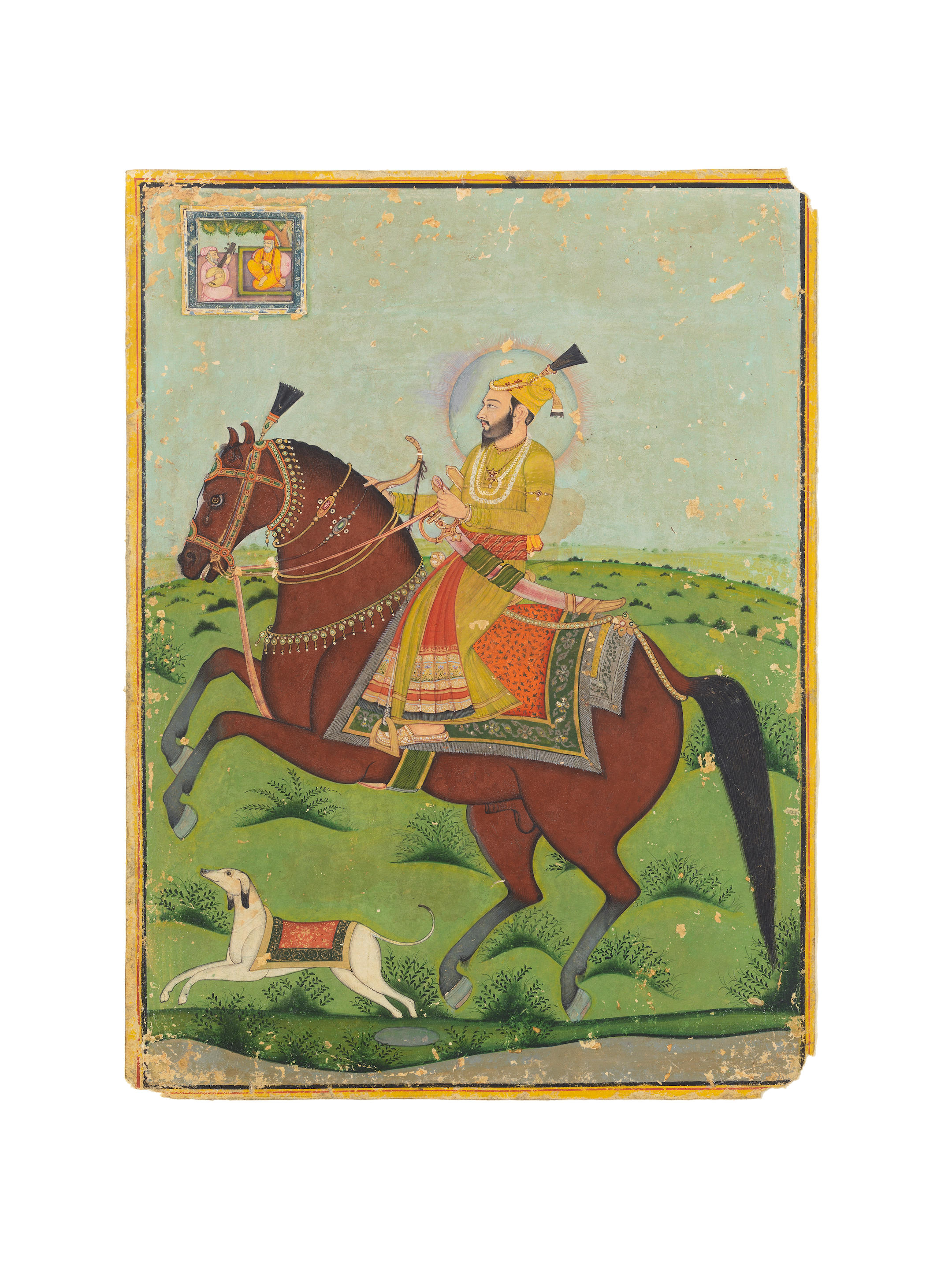 Bonhams : Guru Gobind Singh, the tenth Sikh Guru, on horseback in a ...