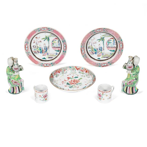 Bonhams : A group of famille rose wares 18th century (7)