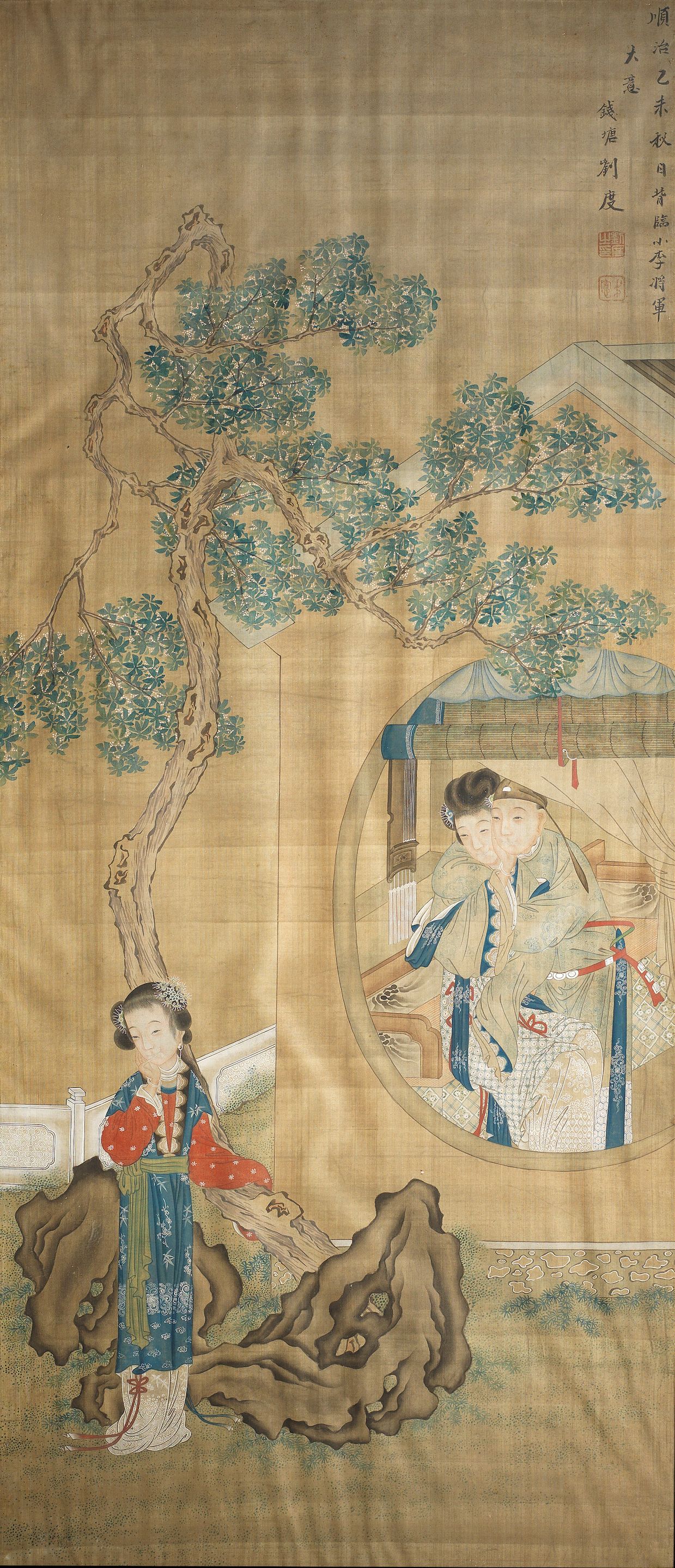 Bonhams : Manner of Liu Du 19th century, Scholar and Lady