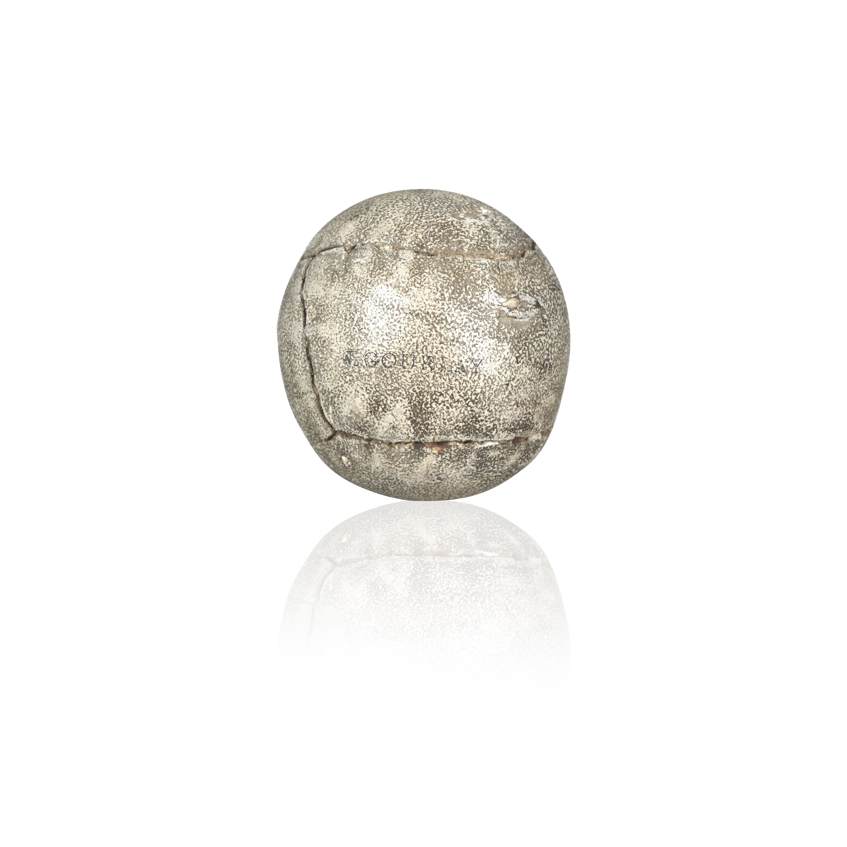 Bonhams : A JOHN 'GOURLAY' FEATHER FILLED LEATHER GOLF BALL, CIRCA 1845 ...
