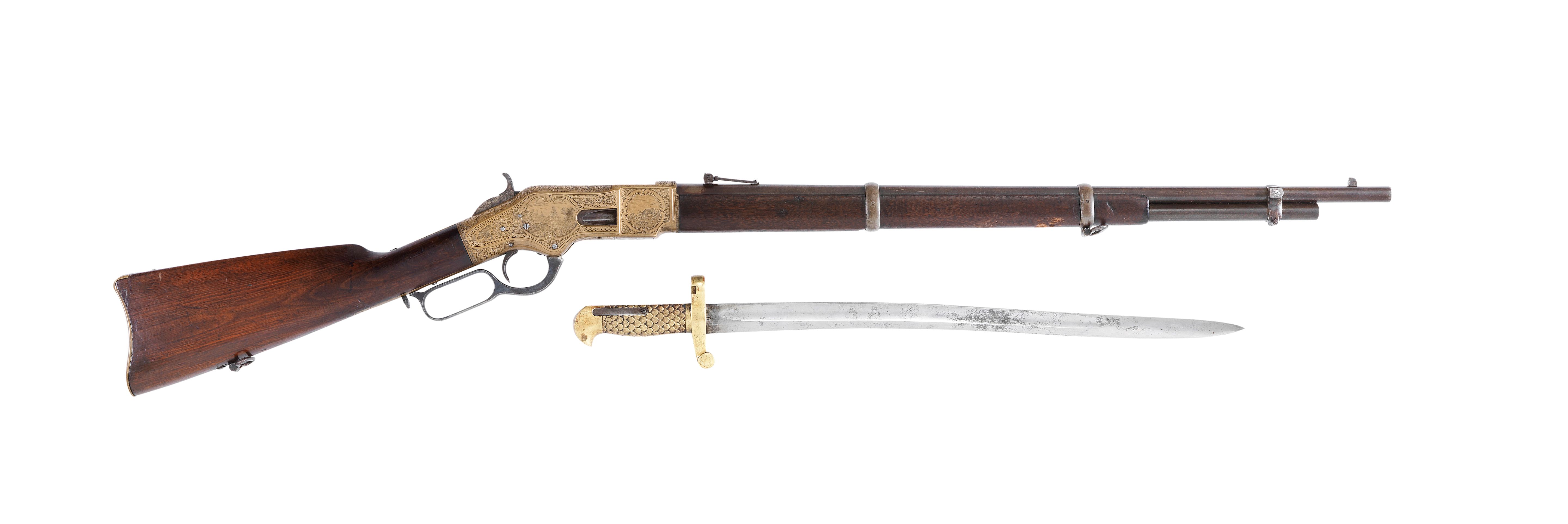 Bonhams : An engraved .44 (R.F.) 'Model 1866' lever-action musket by ...