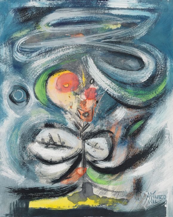 Bonhams : Ahmed Parvez (Pakistan, 1926-1979) Two watercolours 25 x 20 ...