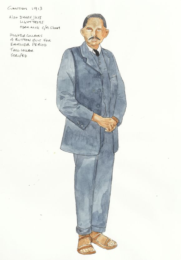 Bonhams : Gandhi: An impressive collection of production illustrations ...