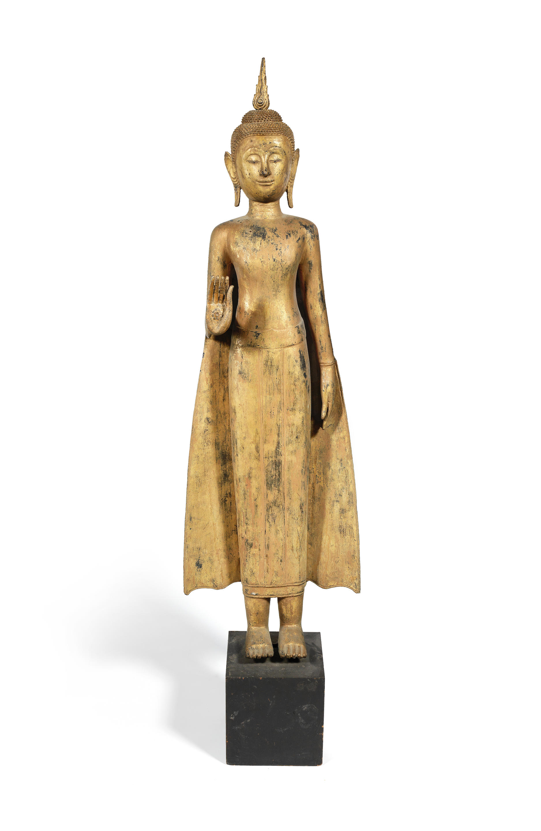 Bonhams A Large Gilt Copper Alloy Figure Of Buddha Burma 20th Century