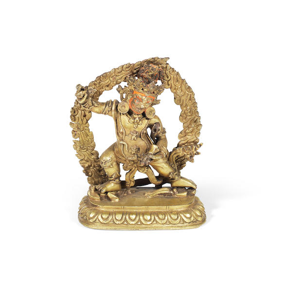 Bonhams A Gilt Copper Alloy Figure Of Vajrapani Tibet 19th Century
