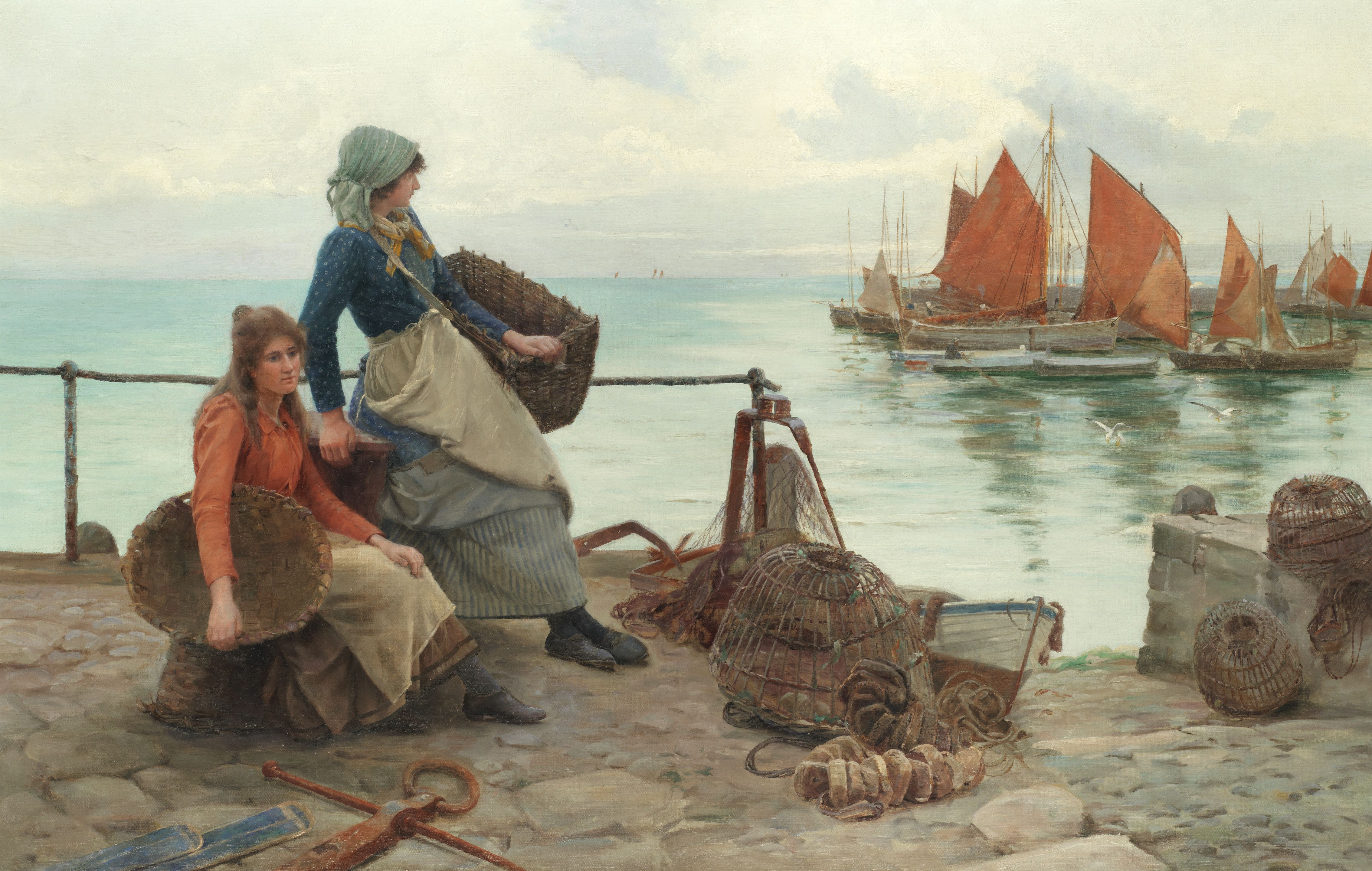 Bonhams : Percy Robert Craft (British, 1856-1934) Awaiting their return