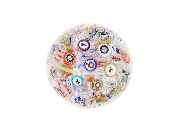 Bonhams A Large Baccarat Spaced Millefiori Paperweight Dated 1847