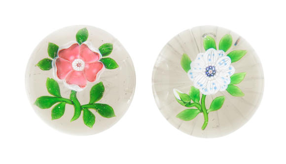 Bonhams Two Baccarat Flower Paperweights Circa 1850