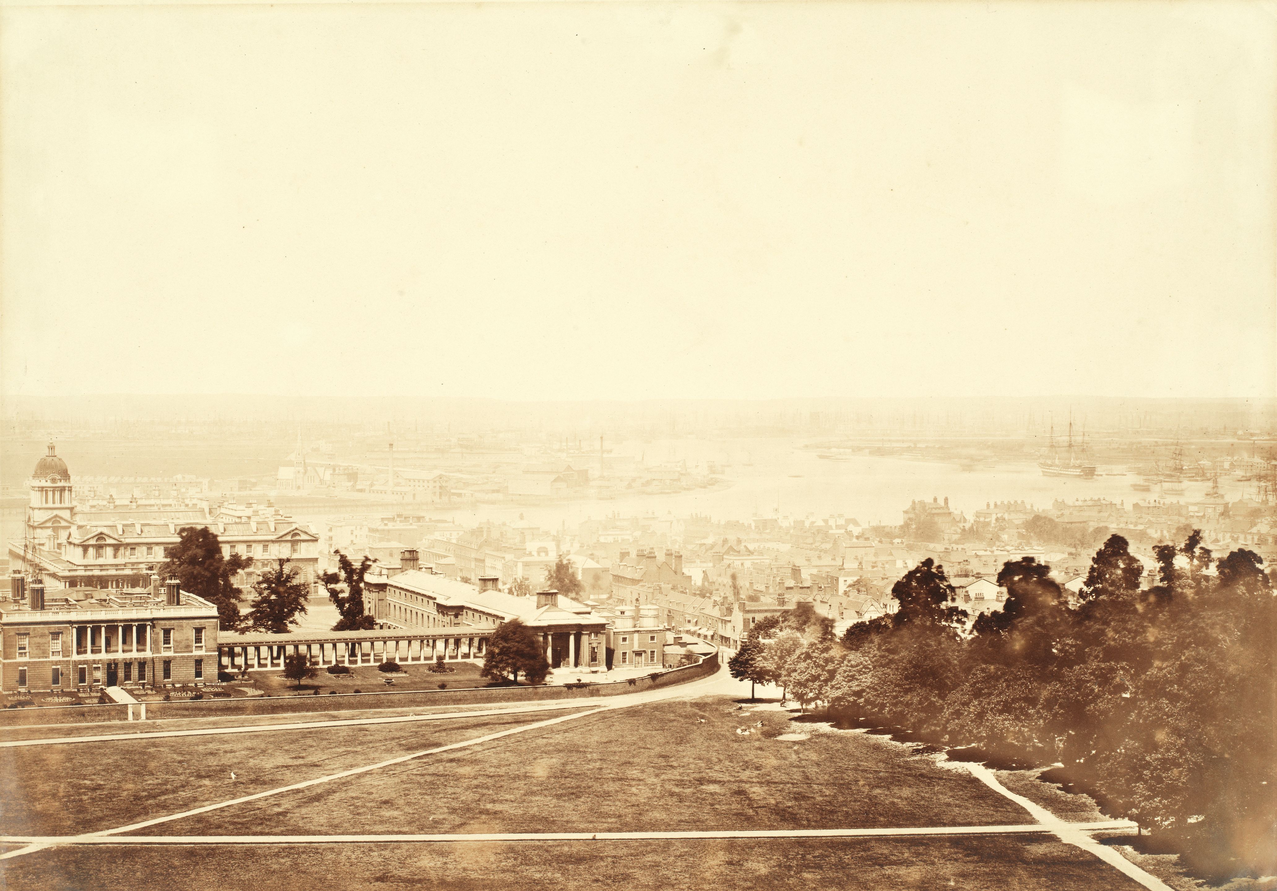 Bonhams : LONDON - GREENWICH View of Greenwich, looking north from the ...
