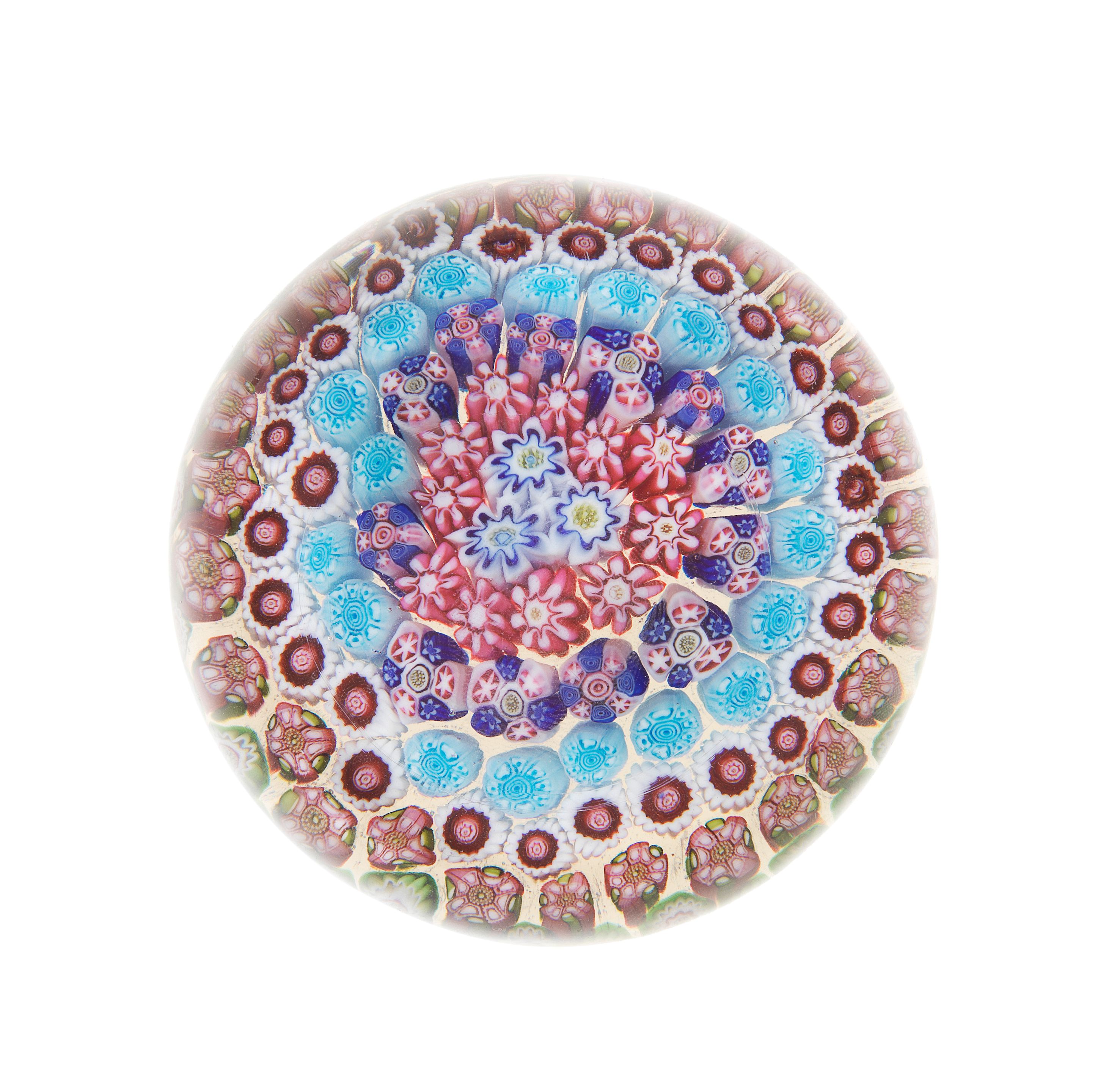 Bonhams : A Clichy concentric millefiori piedouche paperweight, circa 1850