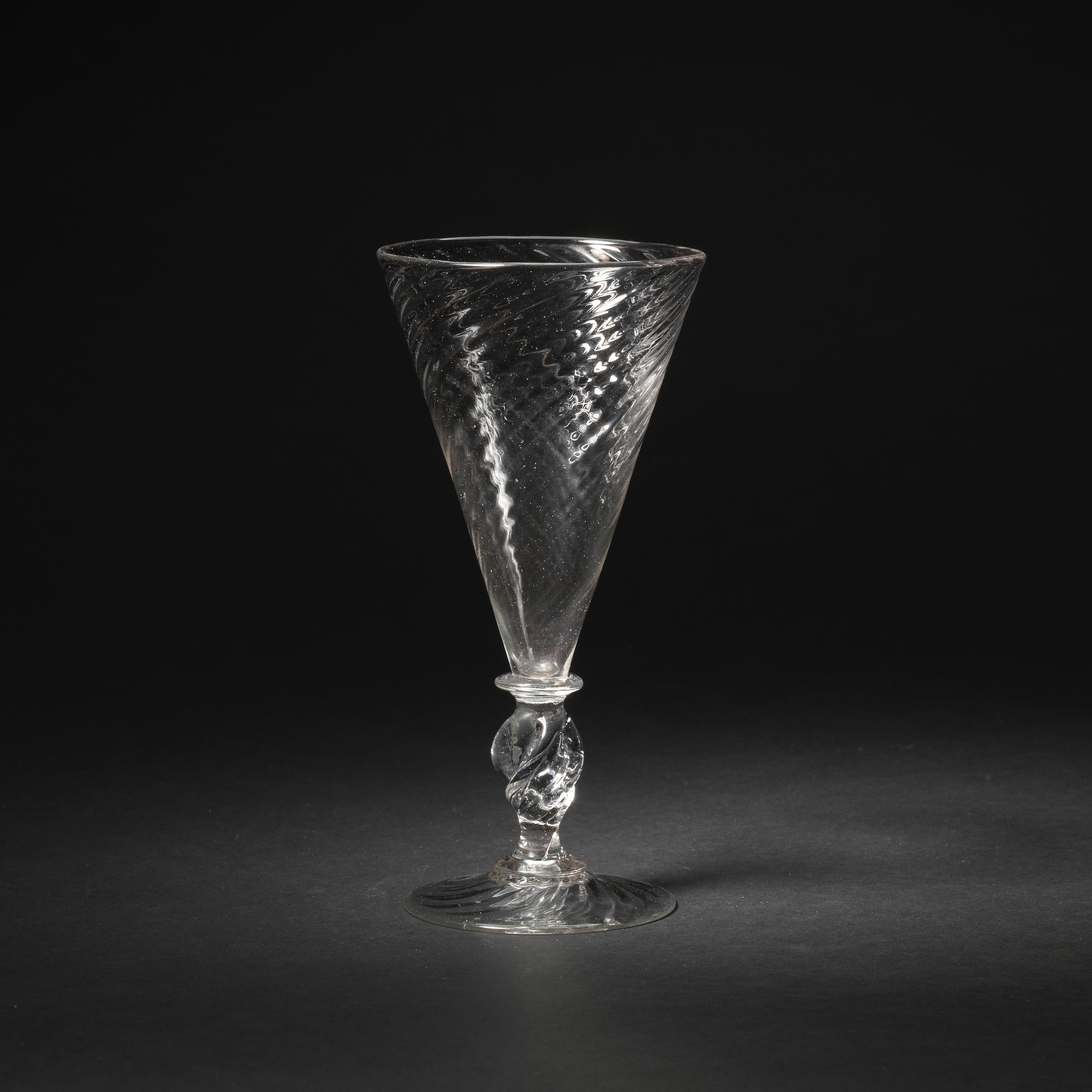 Bonhams A Wine Or Ale Glass With A Propeller Stem End 17th Century