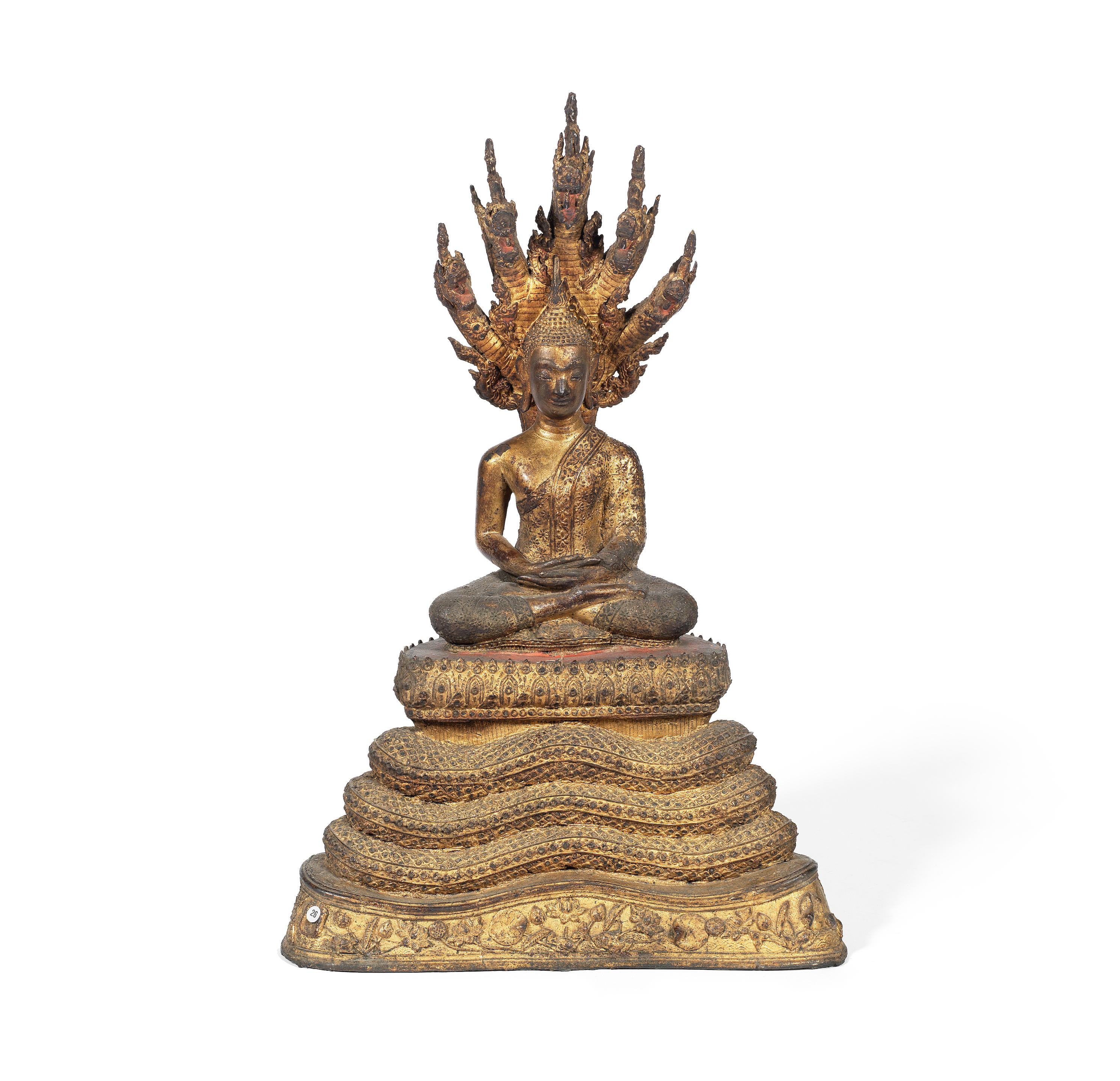 Bonhams A Gilt Lacquered Copper Alloy Figure Of Buddha Under