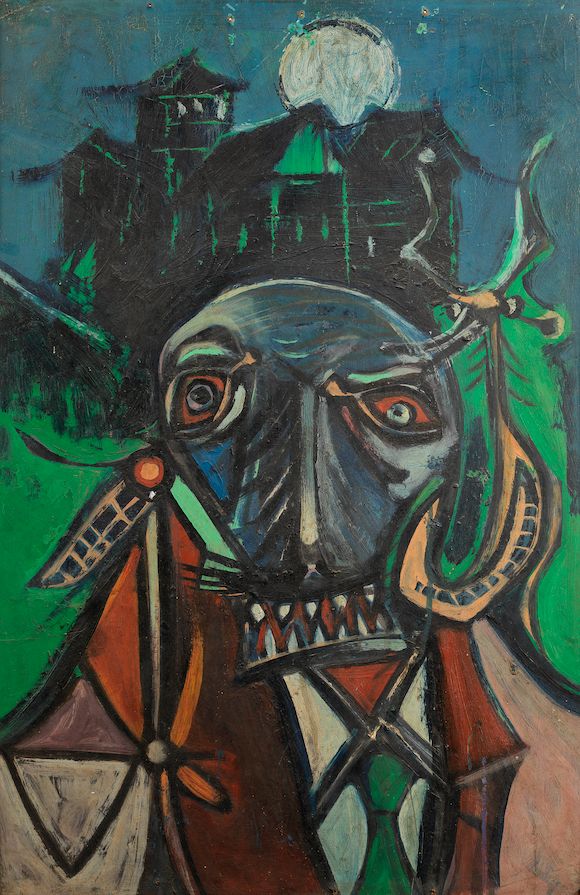 Bonhams : Ahmed Parvez (Pakistan, 1926-1979) Self Portrait (1974)