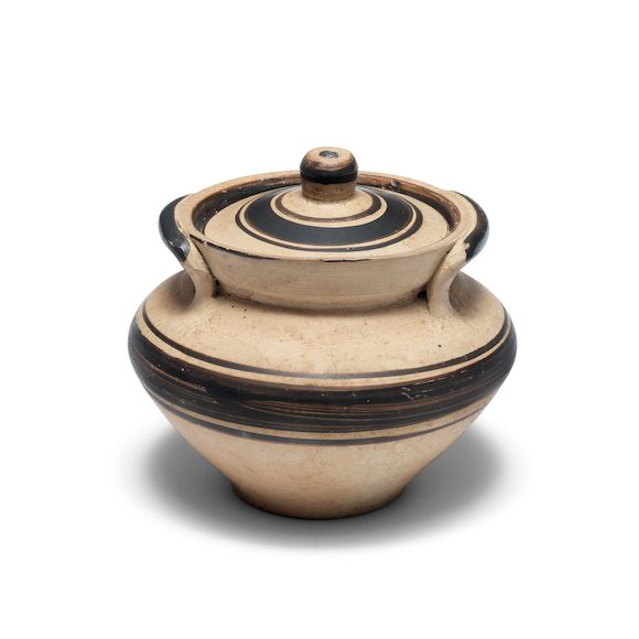 Bonhams : A South Italian pottery lidded pyxis