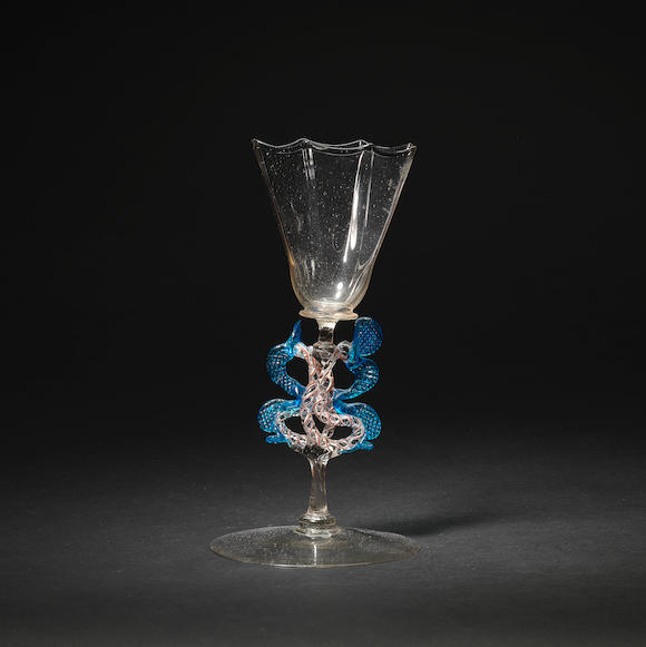 Bonhams A Façon De Venise Winged Wine Glass 17th Century