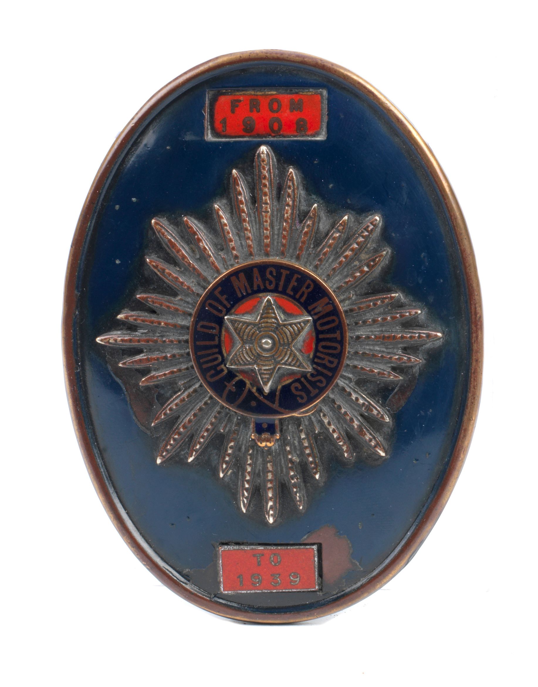 Bonhams Cars : A Guild of Master Motorists member's badge,