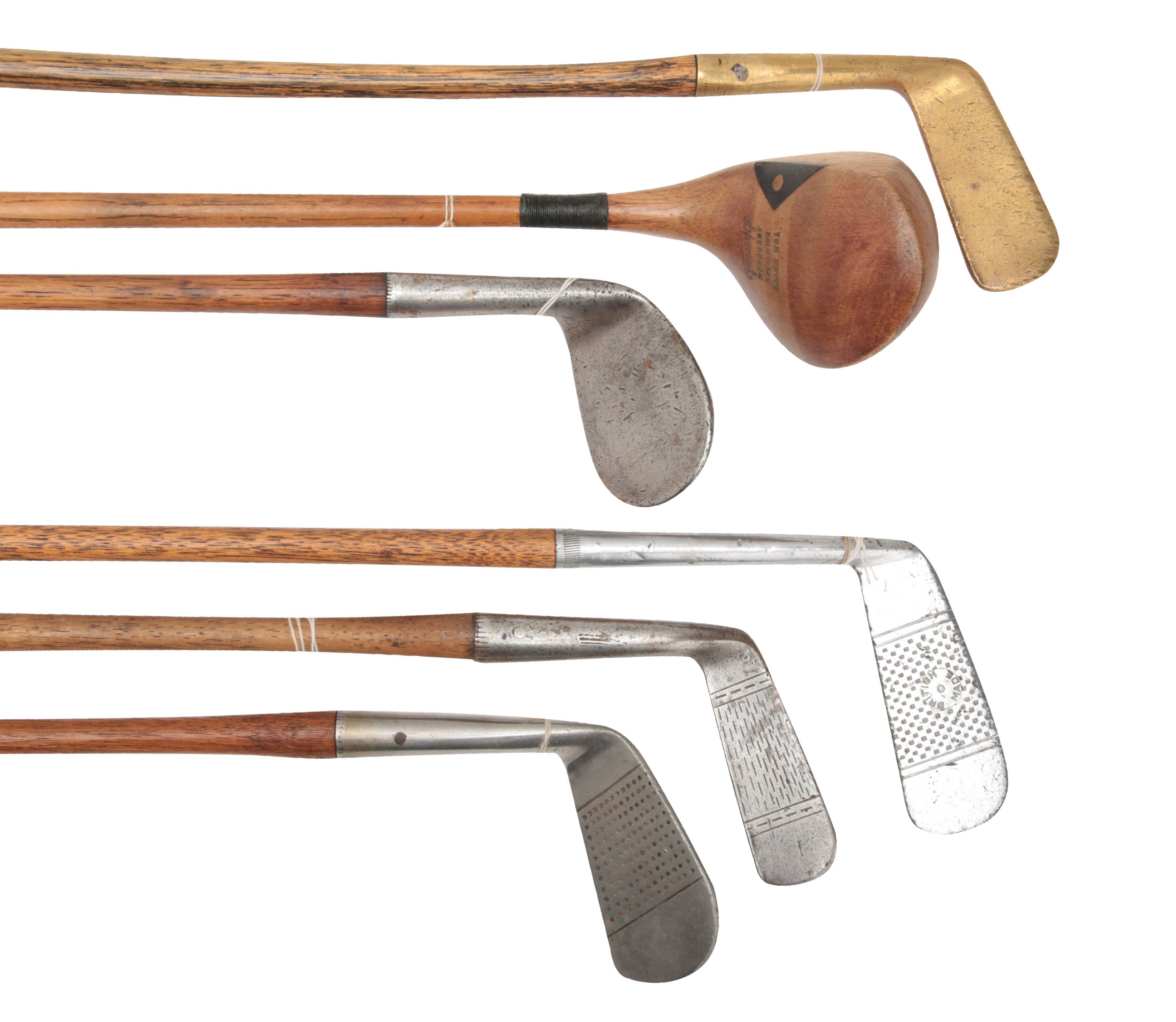 Bonhams : A collection of wooden shafted drivers, irons and putters