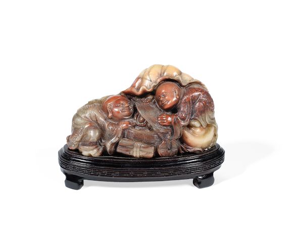 Bonhams : A soapstone carving of the Hehe Erxian 19th century (2)