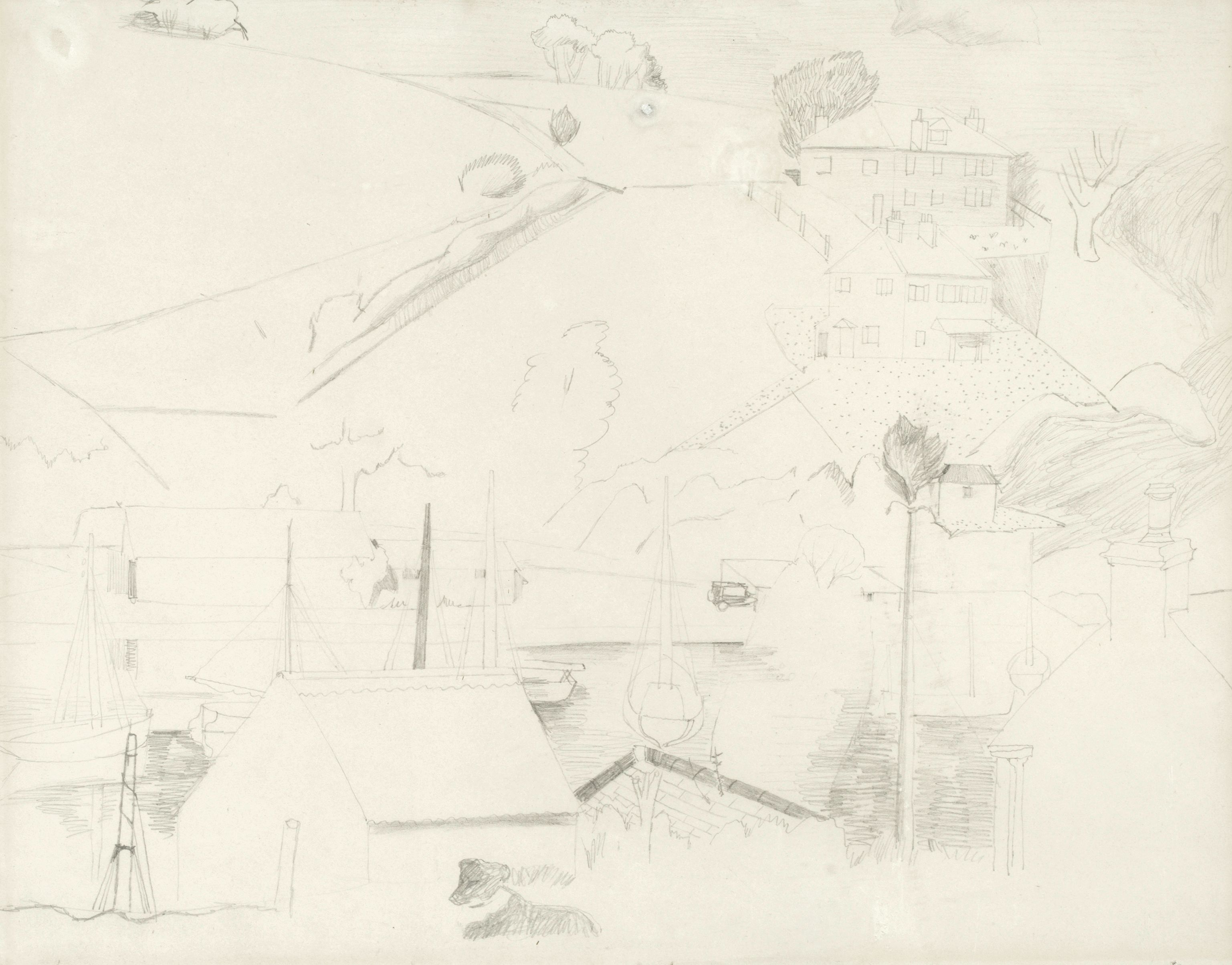 Bonhams : Christopher Wood (British, 1901-1930) Cornish Harbour