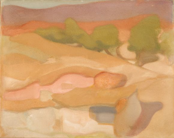 Bonhams : Michalis Economou (Greek, 1888-1933) Landscape 49 x 61 cm.