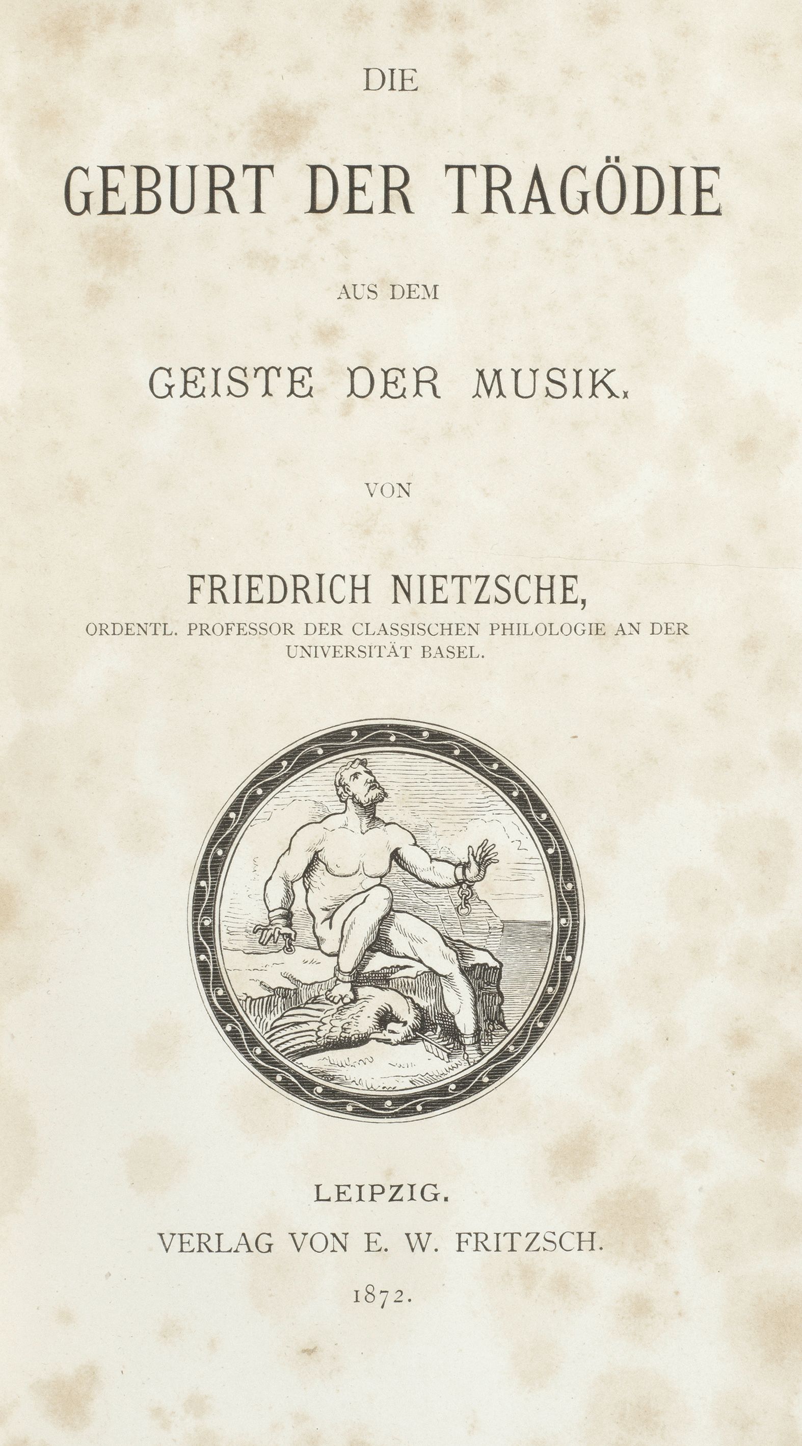 Bonhams : NIETZSCHE (FRIEDRICH) Die Geburt der Tragödie aus dem Geiste ...
