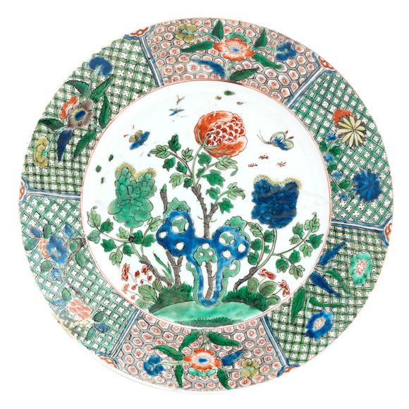Bonhams : Seven famille verte dishes 18th century (7)