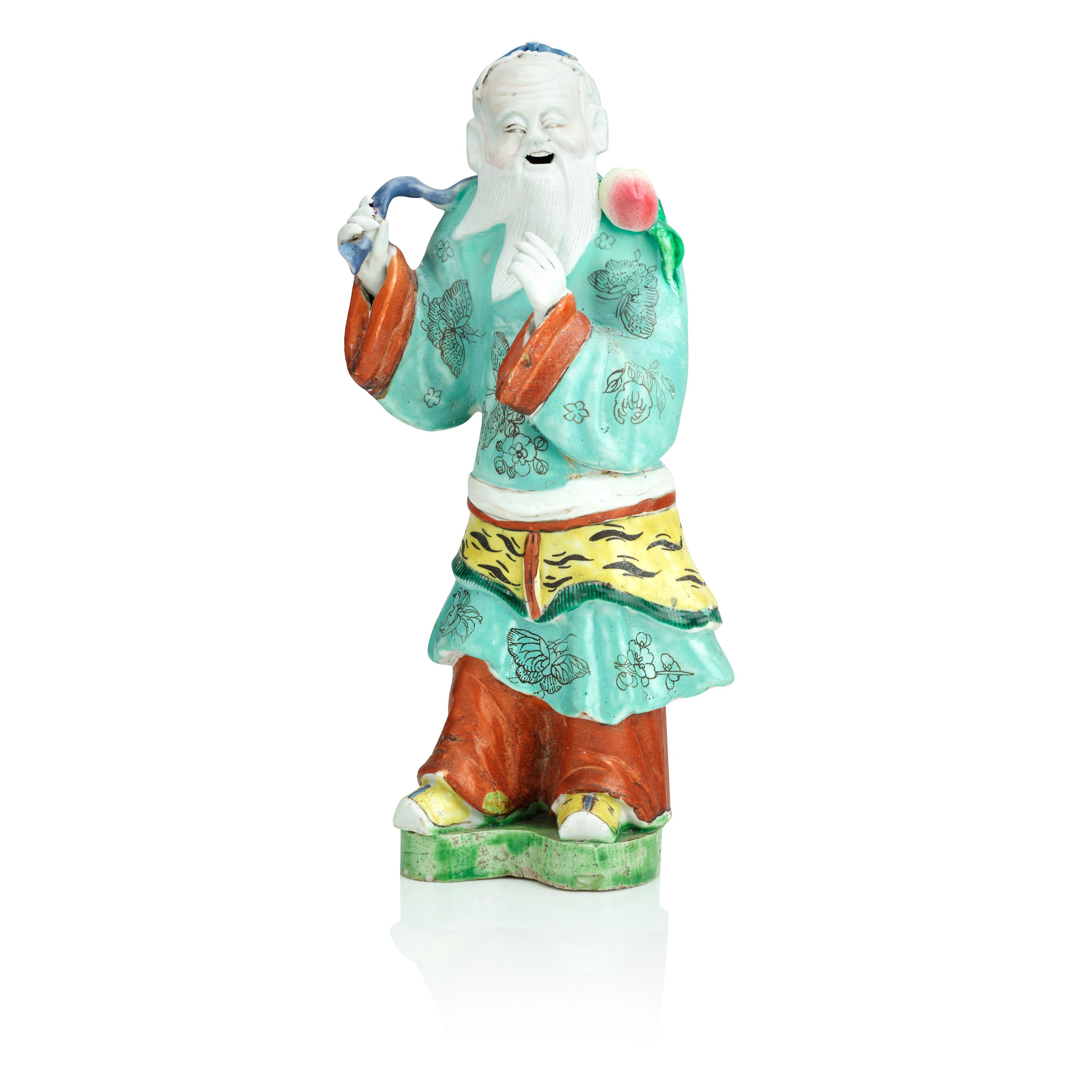 Bonhams : A famille rose figure of an Immortal 19th century