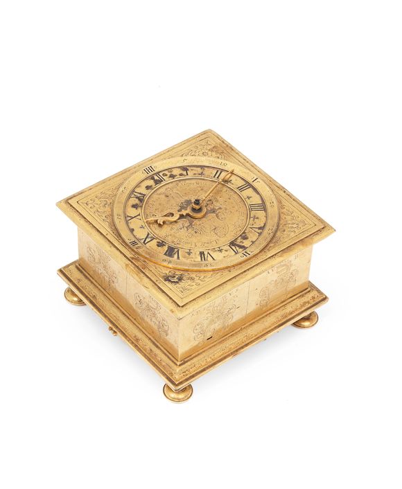 Bonhams : A FINE AND RARE DATED, MID 17TH CENTURY GERMAN GILT BRASS ...