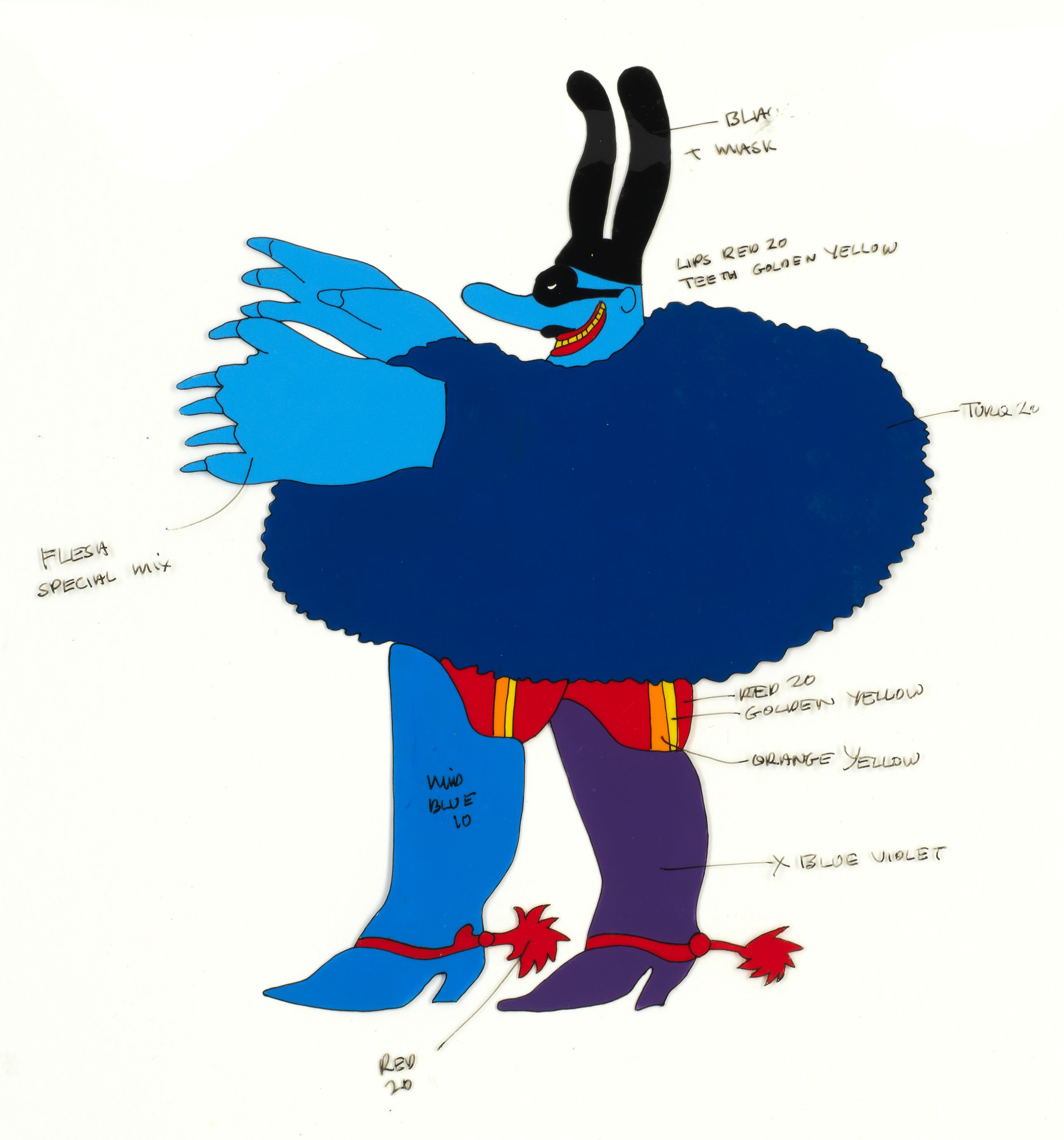 Bonhams : The Beatles An original animation master cel of a Blue Meanie ...