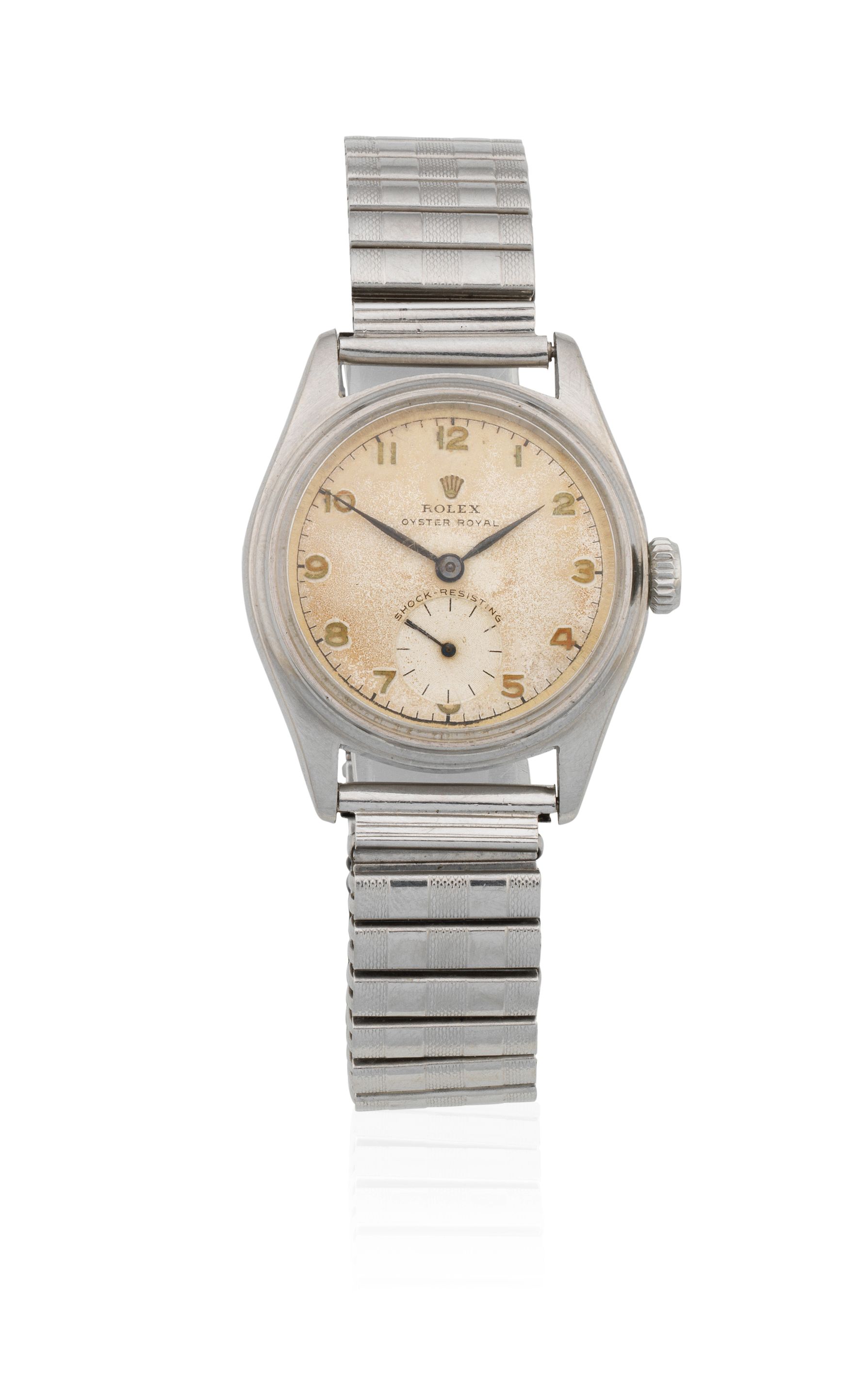 Bonhams : Rolex. A stainless steel manual wind bracelet watch Oyster ...