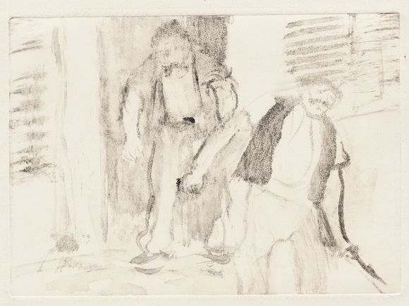 Bonhams : Edgar Degas (French, 1834-1917) Les Marlous Monotype, circa ...