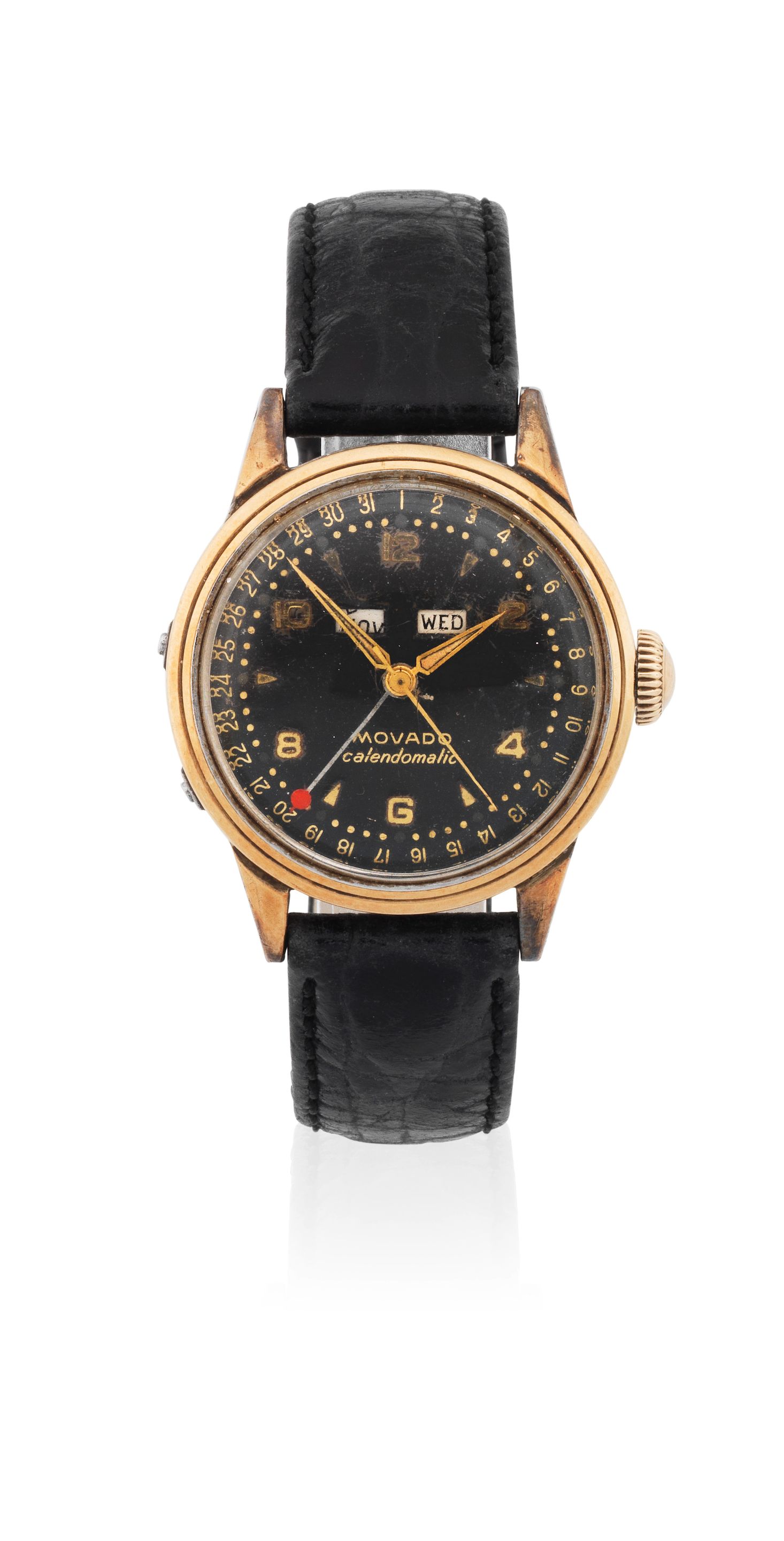 Bonhams : Movado. A stainless steel and gold capped automatic triple ...