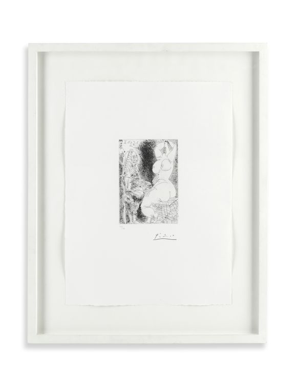 Bonhams : Pablo Picasso (Spanish, 1881-1973) Vieux Peintre, Modèle et Spectateur, from 'La Série ...