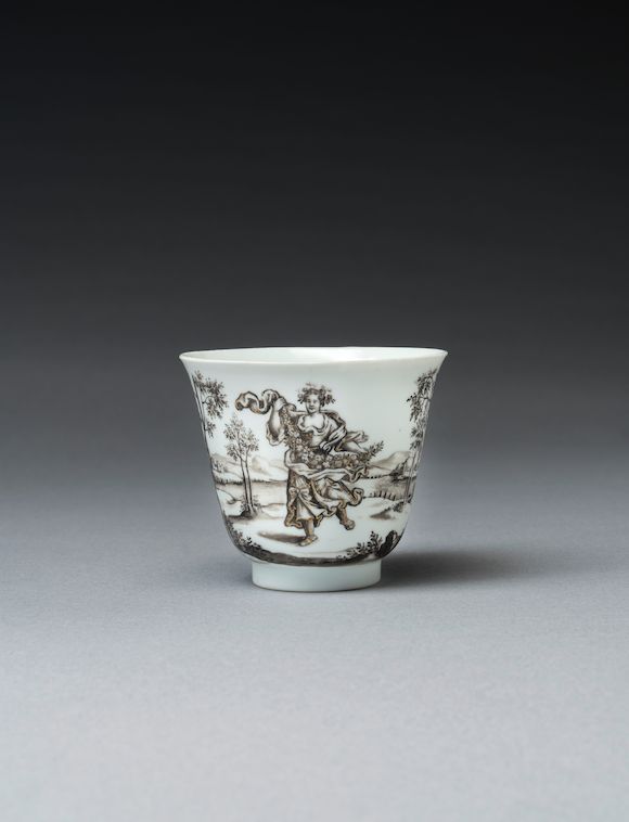 Bonhams : A Chinese porcelain beaker decorated in the Preissler ...
