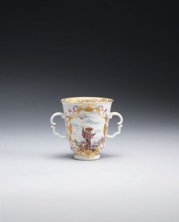 Bonhams : A Meissen double-handed beaker, circa 1723-24